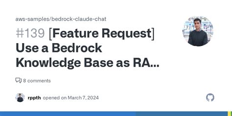 use a bedrock knowledge base as rag source · issue 139 · aws samples