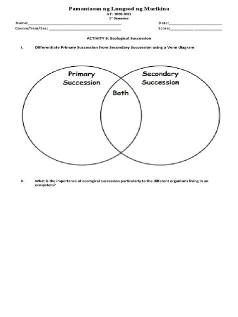 Task 13 Ecological Sucession Pdf