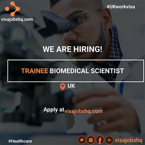 Trainee Biomedical Scientist In The Uk Visa Sponsorship Available