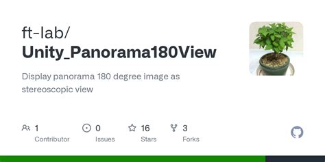 GitHub Ft Lab Unity Panorama View Display Panorama Degree Image As Stereoscopic View