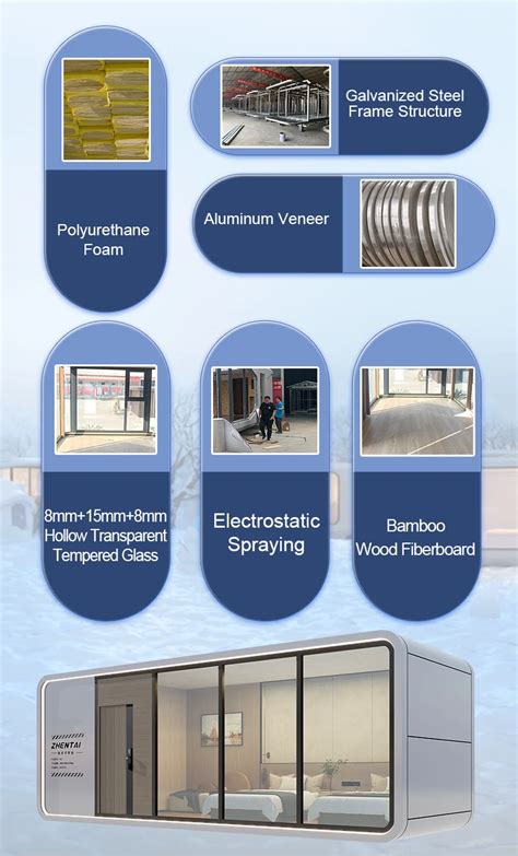 Modern Design Module Space Pod Prefab House Living Cabin Room Container Capsule House Garden