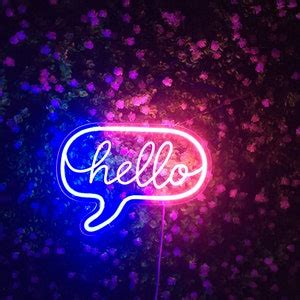 Neon Sign Light Hello Led USB 5v Personalized Birthday Decoration Room Bar Home Bedroom Party