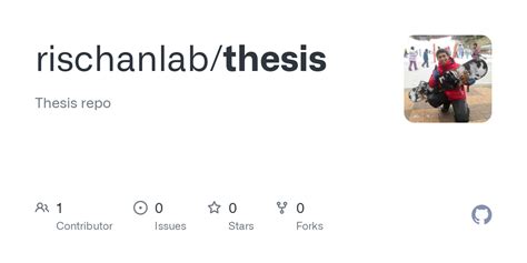 GitHub Rischanlab Thesis Thesis Repo