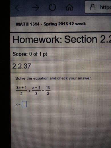Solved Math 1314 Spring 2018 12 Week Homework Section 2 2
