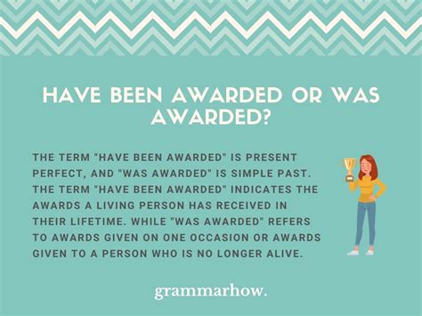 Have Been Awarded Or Was Awarded Helpful Examples
