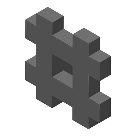 premium vector hash tag icon isometric of hash tag vector icon for