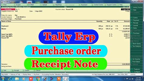 purchase order in tally erp 9 | purchase order | purchase order ...