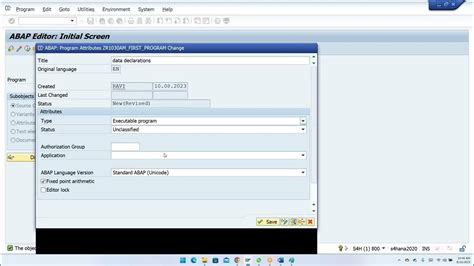 Basics Of Abap Programming Class 2 Youtube