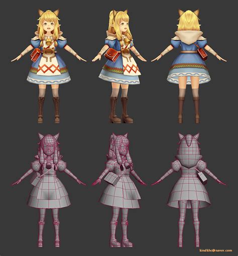 3d 캐릭터 3d 아트 와이어 프레임