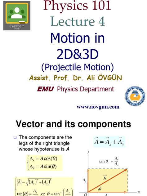 L 4 Projectile Motion F 1920 Pdf Acceleration Velocity