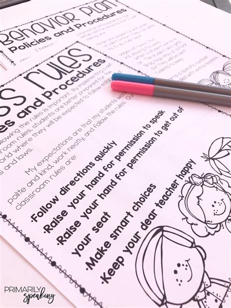 Using A Classroom Handbook To Communicate Important Policies And Procedures Primarily Speaking
