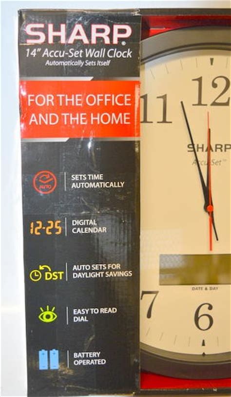 Sharp 14 Accu Set Wall Clock SPC991 Automatically Sets Itself Surplus Trading Corporation