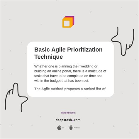 Basic Agile Prioritization Technique Deepstash