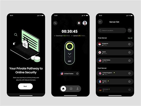 VPN Mobile App On Behance