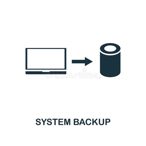 System Backup Icon Monochrome Style Design From Internet Security Icon Collection Ui Pixel