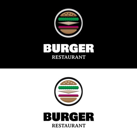 Burger Restaurant Fast Food Vintage Logo Design With Bread Cheese