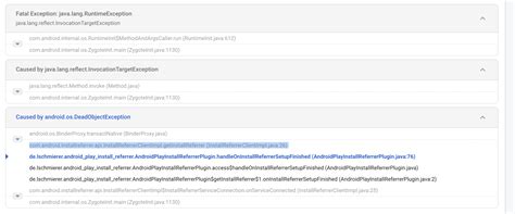 dead object exception · issue 21 · lschmierer android play install