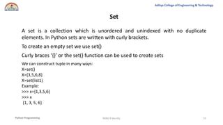 UNIT III Python Programming Aditya COllege PPT Programming Languages Computing
