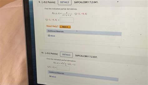 Solved Find The Indicated Partial Derivatives Chegg