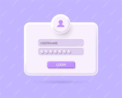Premium Vector Login Page 3d Illustration Account Login And Password
