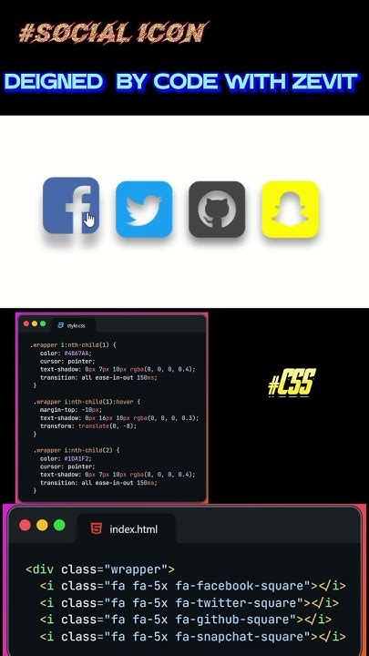 3d Social Icon Html Css Javascript Coding Shorts Youtube