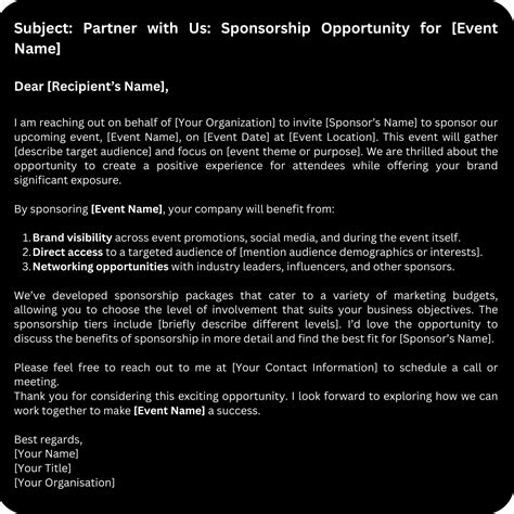 How To Write A Sponsorship Request Letter Templates And Ai Prompts
