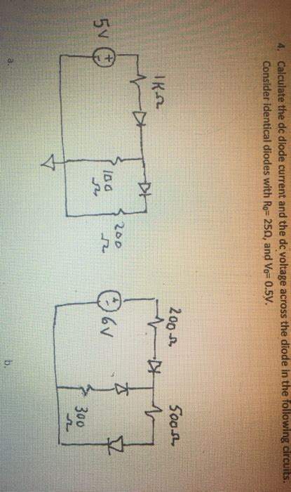 Solved 4 Calculate The Dc Dlode Current And The De Voltage