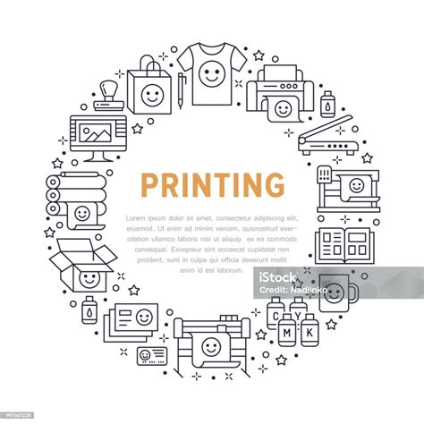 집 원 포스터 플랫 라인 아이콘을 인쇄합니다 프린터 스캐너 오프셋된 기계 플로터 브로셔 도장이 게 장비를 인쇄 합니다 다 원