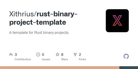Github Xithriusrust Binary Project Template A Template For Rust Binary Projects