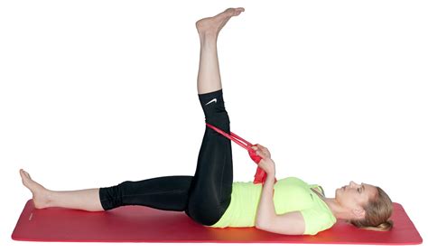 Dehnung Der Hamstrings Mit Thera Band