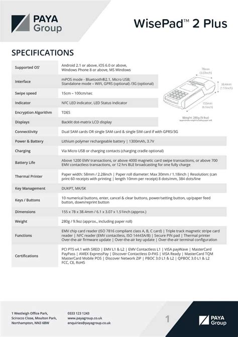 Spec Sheets Libertypay