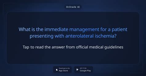 What Is The Immediate Management For A Patient Presenting With