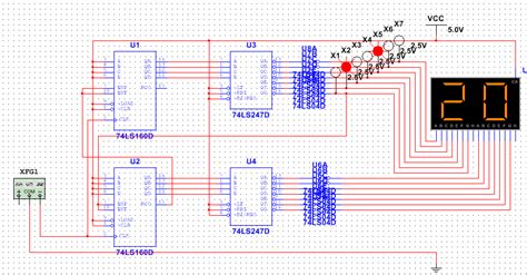 2021 06 02 multisim 14 0 74ls160异步21进制74ls161组成61进制160与161的区别154显示193加减