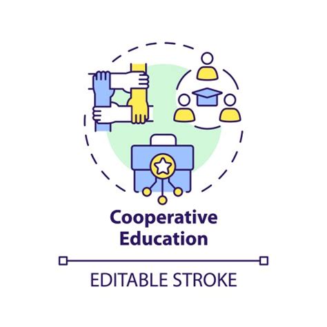 Collaborative Learning Multi Color Concept Icon Vector Image