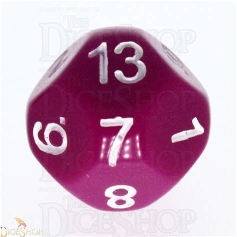 Impact Opaque Light Purple And White D13 Dice