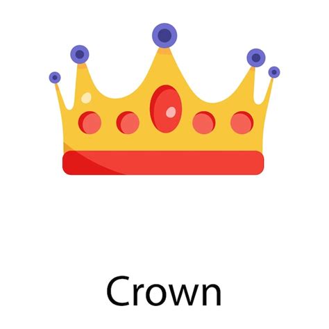 Premium Vector A Trendy Flat Icon Of Crown
