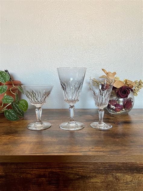Vintage Baccarat Crystal Glasses Crystal Stemware Carcassonne Fine