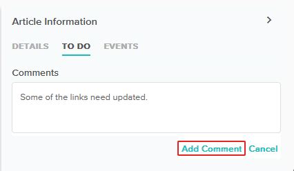 Add Or Resolve An Article Comment CXME Help Library