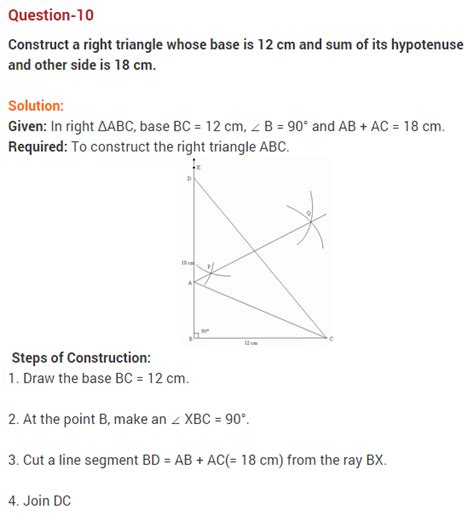 Ncert Solutions For Class 9 Maths Chapter 11 Constructions Ex 11 2