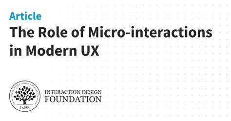 The Role Of Micro Interactions In Modern Ux Ixdf