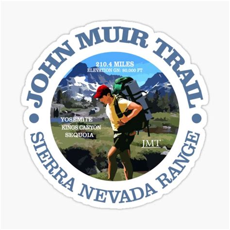 John Muir Trail C Sticker By Curranmorgan Redbubble