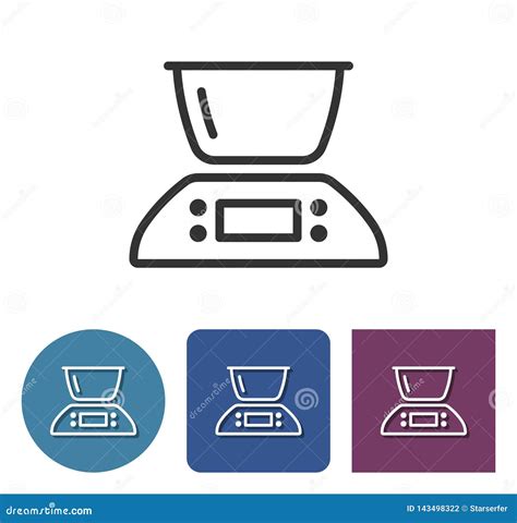 Scales Line Vector Icons And Signs Ruler Measurement Metric Dial Weigh Calibrate