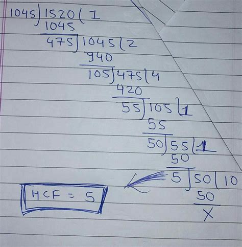 Find The Hcf Of The Number In Each Of The Following Using The Division