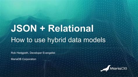 json relational how to use hybrid data models ppt