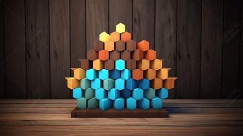 생생한 기하학적 모양을 가진 3d 나무 배경 기하학 배경 3d 배경 3차원 기하학 배경 이미지 Hd 기하학 3d 3