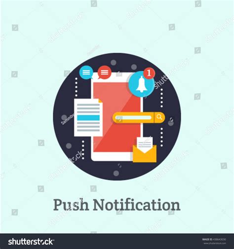 Push The Notifications Over Royalty Free Licensable Stock Vectors Vector Art