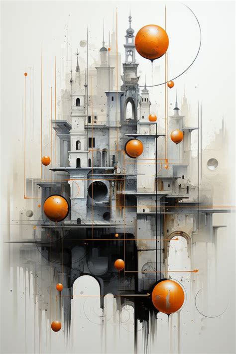 Geometric Shapes Abstract Art Vibrant Colors Precise Compositions Stock Illustration