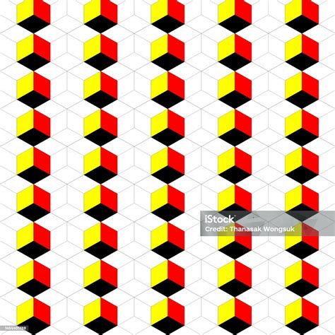 Vector Seamless Cube Geometric Pattern White Background Stock Illustration Download Image Now