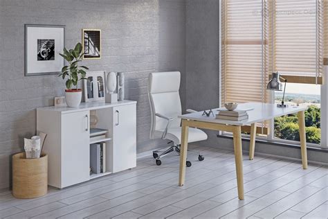 Мебель для кабинета руководителя Onix Wood Direct Белый бриллиант Дуб светлый купить в Москве