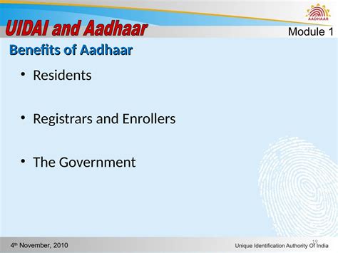 Mod1 Basic Knowledge Of Uidai And Aadhaar Ppt